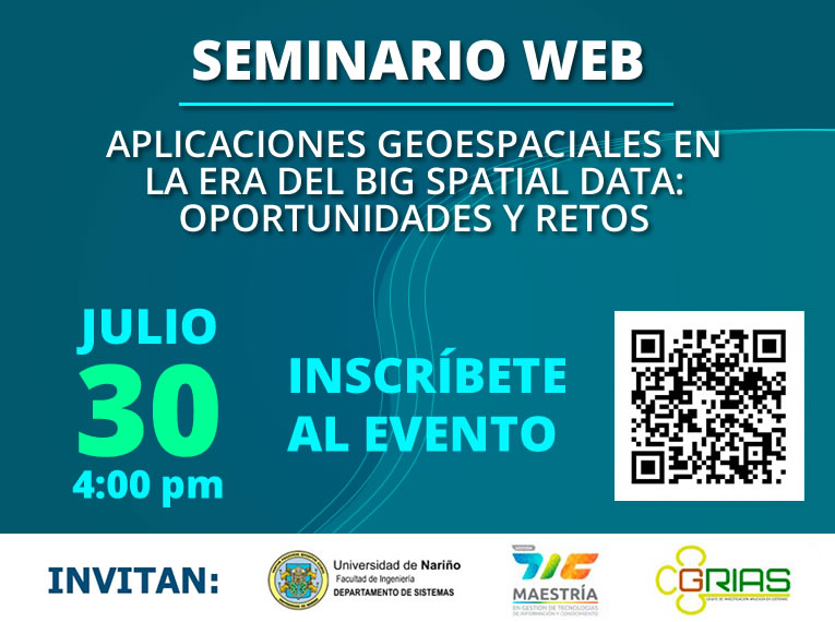 Aplicaciones Geoespaciales En La Era Del Big Spatial Data 30 De Julio Universidad De Nariño